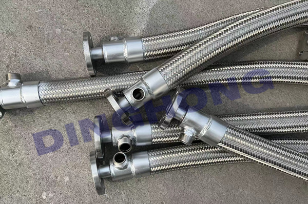 Stainless steel double Jacketed flange flexible hose,,DING HONG INDUSTRIAL